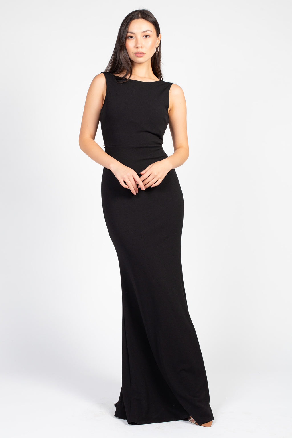 Posh Open Bow Back Mermaid Gown – honey
